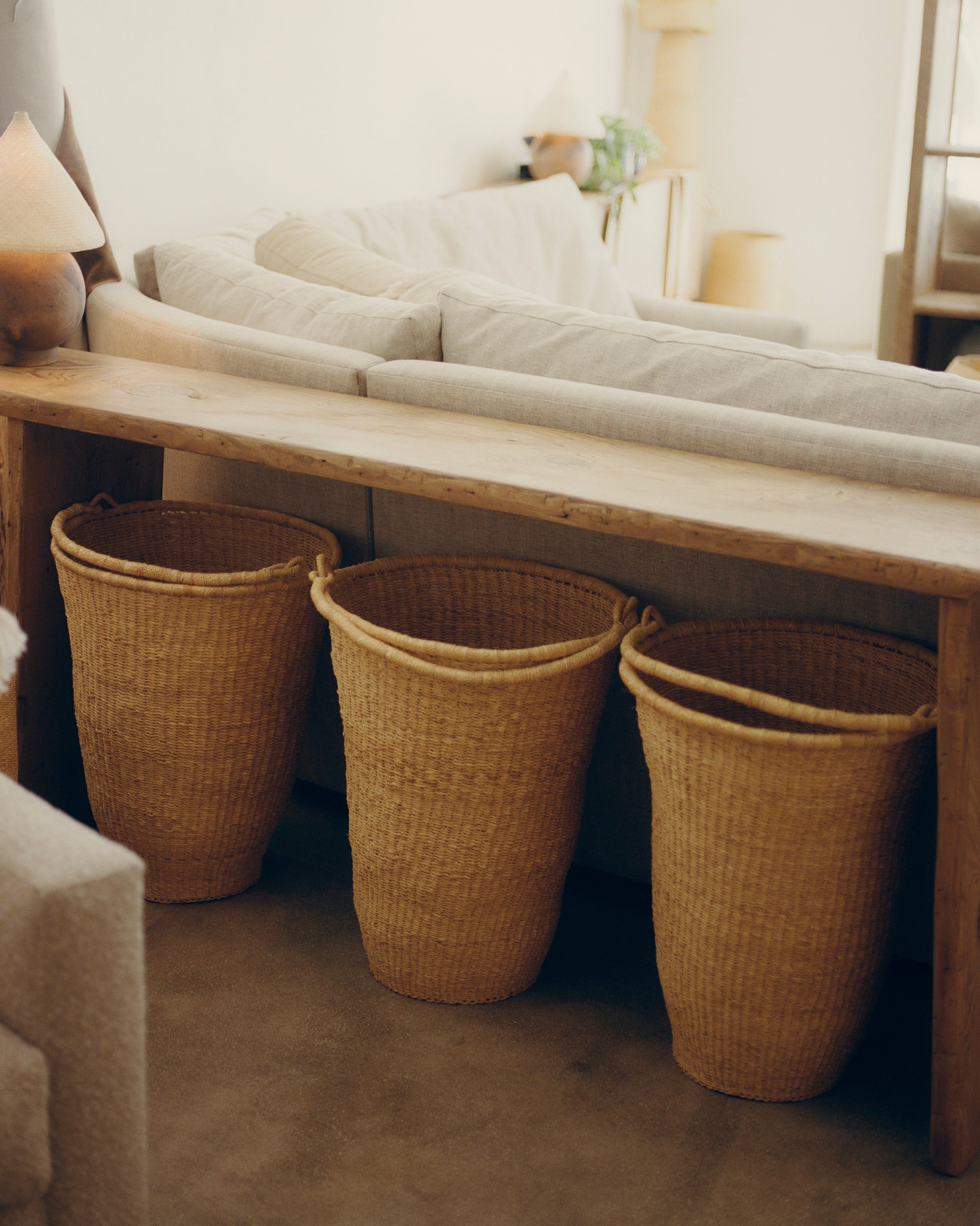 LARGE OVERSIZED HAND WOVEN BASKETS made from sustainable materials ...